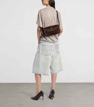 Balenciaga Medium Calfskin Le 7 Shoulder Bag - Brown
