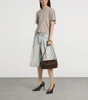 Balenciaga Medium Calfskin Le 7 Shoulder Bag - Brown