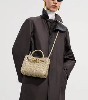 Bottega Veneta Mini Leather Andiamo Top-handle Bag - Neutral