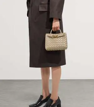 Bottega Veneta Mini Leather Andiamo Top-handle Bag - Neutral