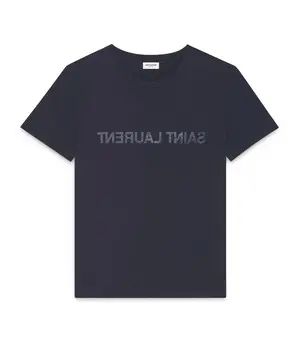 Saint Laurent Logo T-shirt - Blue