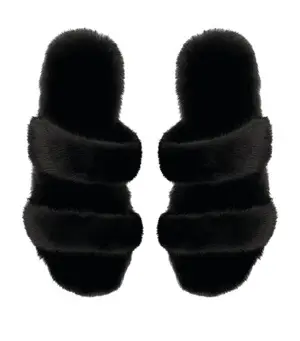 Saint Laurent Mink Fur Sandals