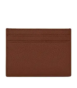 Saint Laurent Leather Card Holder - Brown