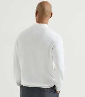 Brunello Cucinelli Cotton Polo Sweater - White