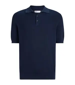 Brunello Cucinelli Cotton Rib-knit Polo Shirt