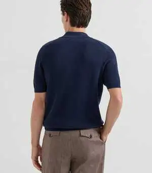 Brunello Cucinelli Cotton Rib-knit Polo Shirt