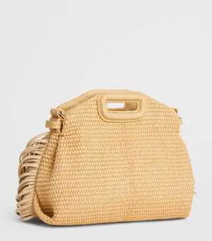 Maje Miss M Raffia Shoulder Bag