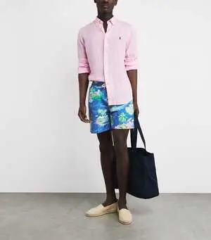 Polo Ralph Lauren Printed Traveller Swim Shorts - Blue