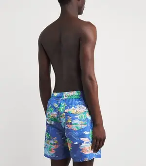 Polo Ralph Lauren Printed Traveller Swim Shorts - Blue