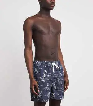 Polo Ralph Lauren Printed Traveller Swim Shorts - Blue