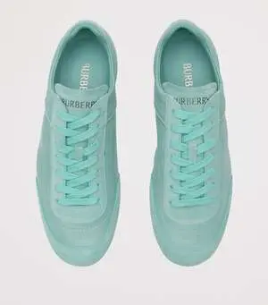 Burberry Leather Knight Runner Sneakers - Blue