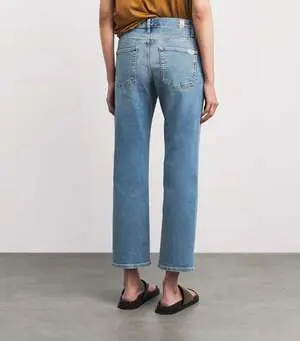 7 For All Mankind Calie Mid-rise Straight Jeans