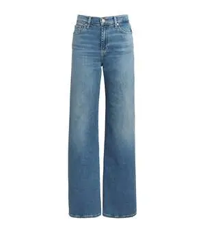 7 For All Mankind Lotta High-rise Wide-leg Jeans - Blue