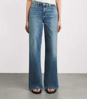 7 For All Mankind Lotta High-rise Wide-leg Jeans - Blue