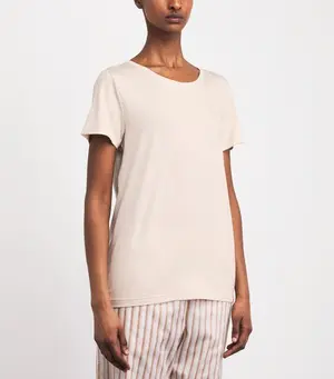 Derek Rose Micro Modal Lara Pyjama Top - Neutral