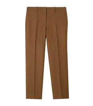 Burberry Wool-mohair Tailored Trousers - Brown