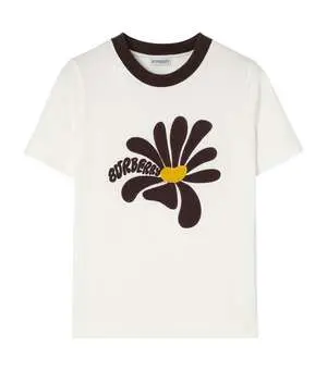 Burberry Cotton Embroidered Daisy T-shirt