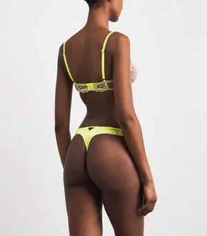 FLEUR DU MAL Silk Embroidered Étoile Thong