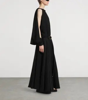 Balenciaga Silk-wool Balloon Maxi Dress