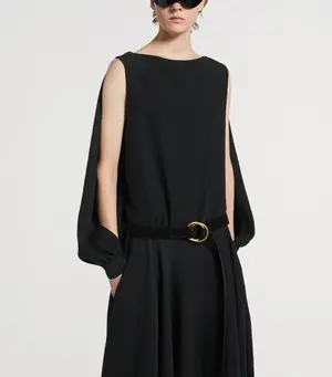Balenciaga Silk-wool Balloon Maxi Dress
