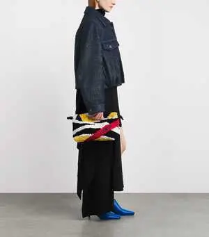 Loewe Lamb Leather Fringe Jacket - Blue
