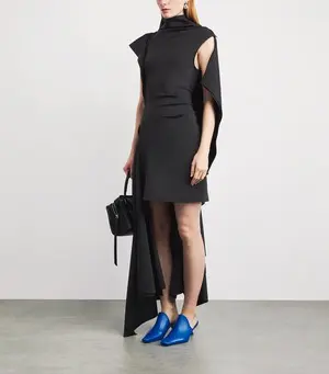 Loewe High-neck Draped Mini Dress
