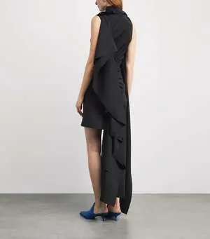 Loewe High-neck Draped Mini Dress