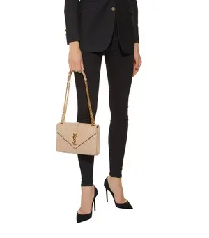 Saint Laurent Envelope Matelassé Shoulder Bag