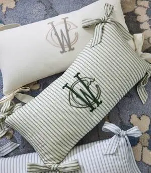 PEACOCK ALLEY Caitlin Bow Pillow
