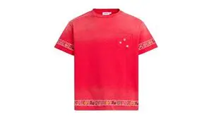 FOUND Embroide Flower Border Tee Shirt