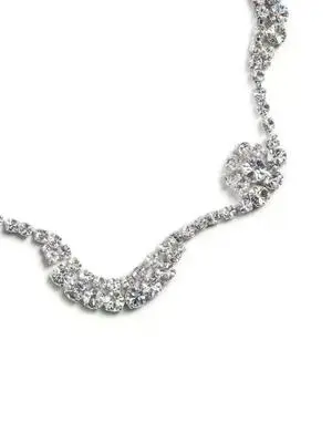 Simone Rocha Scalloped Sepal Crystal Necklace - Silver