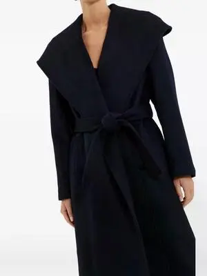 Rebecca Vallance Bower Belted Wool Coat - Blue
