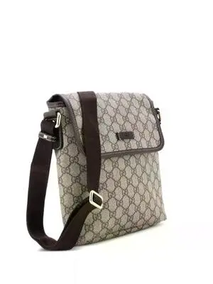 Gucci Flap Messenger Gg Coated Canvas Small Crossbody Bag - Brown