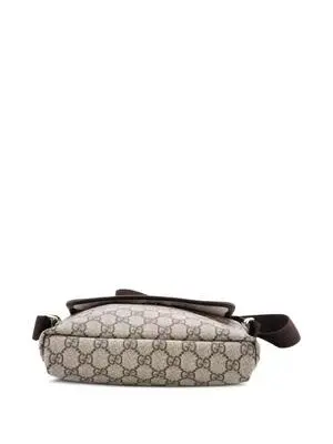 Gucci Flap Messenger Gg Coated Canvas Small Crossbody Bag - Brown