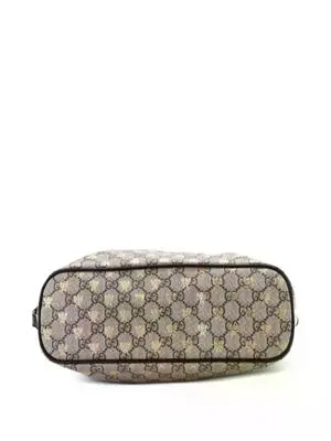 Gucci Convertible Soft Printed Gg Coated Canvas Small Tote Bag - Brown