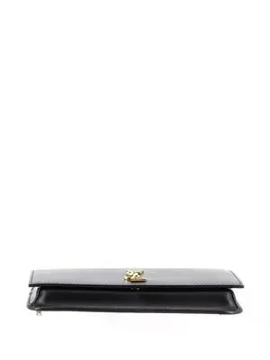 Saint Laurent Monogram Phone Holder Leather Shoulder Bag - Black
