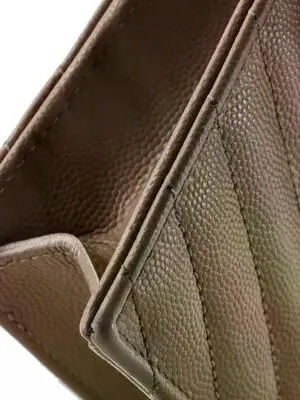 Saint Laurent Classic Monogram Wallet On Chain Matelasse Chevron Leather Small Crossbody Bag