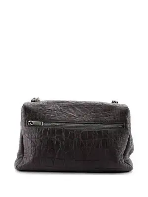 Saint Laurent West Hollywood Crocodile Embossed Leather Medium Shoulder Bag
