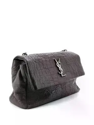 Saint Laurent West Hollywood Crocodile Embossed Leather Medium Shoulder Bag