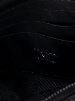 LOUIS VUITTON Pochette Volga Monogram Eclipse Canvas Clutch - Black