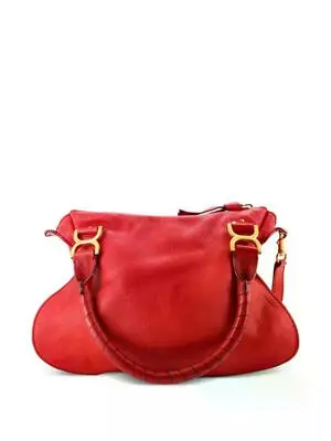 Chloé Marcie Leather Medium Satchel - Red