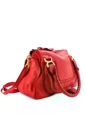 Chloé Marcie Leather Medium Satchel - Red
