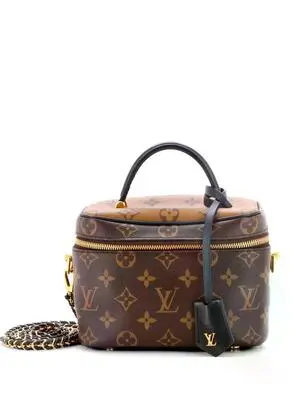 LOUIS VUITTON Vanity Handbag Reverse Monogram Canvas Pm Satchel