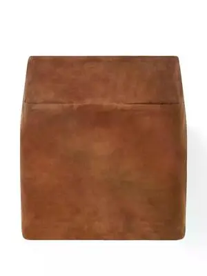 DONDUP Panelled Goat-suede Skirt