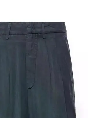 DONDUP Pleated Satin-finish Trousers - Blue