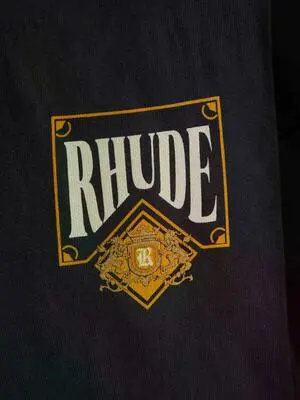 Rhude Logo-print Hoodie - Blue