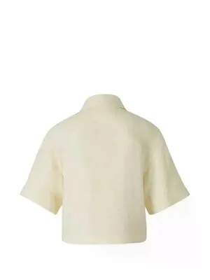 Simkhai Bouclé Knit Cropped Shirt