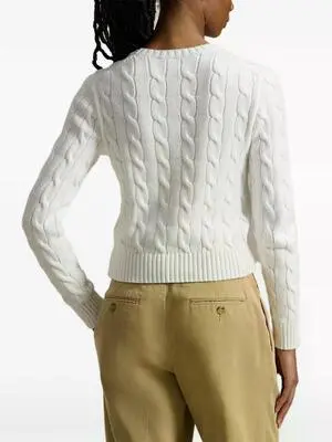 Polo Ralph Lauren Cable-knit Flag Sweater - White