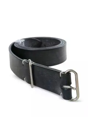MARGARET HOWELL Buckle-fastening Leather Belt - Black