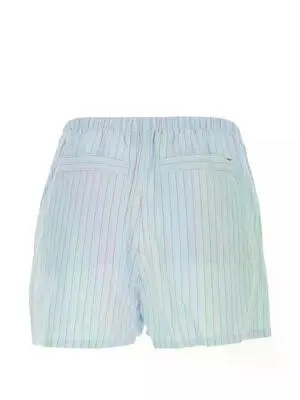 DUNST Striped Drawstring Shorts - Blue